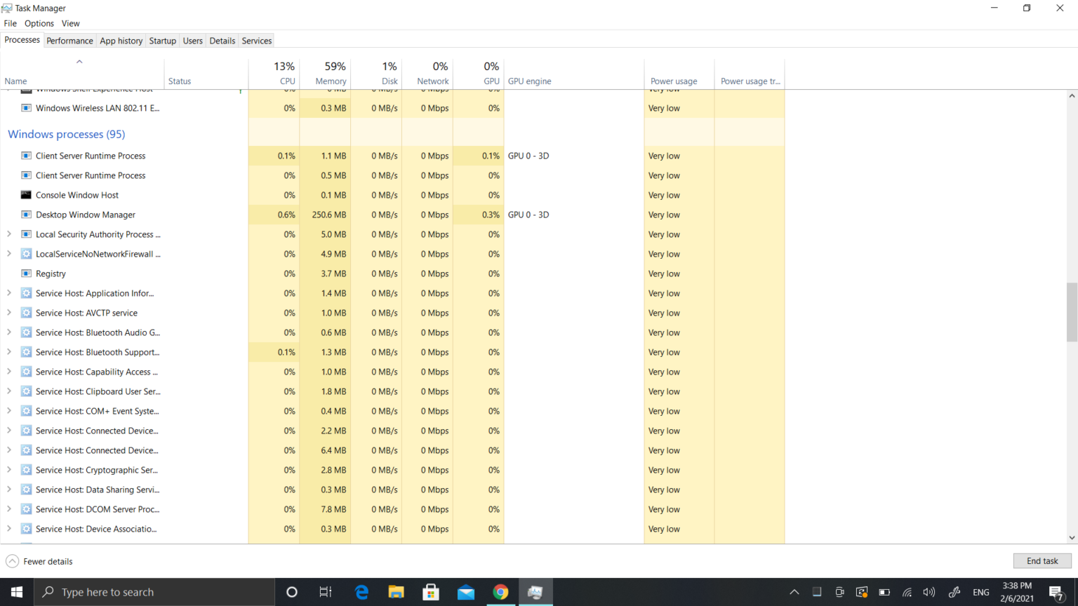 Служба Windows Input Experience потребляет много оперативной памяти